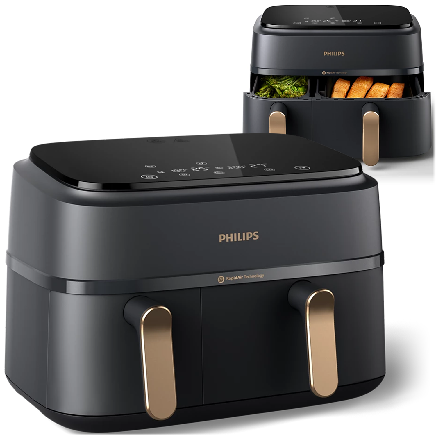 Frytkownica Philips Ovi Dual Basket AirFryer NA352/00 - okazon.pl